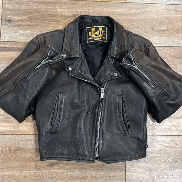 Unik | Jackets & Coats | Unik International Vintage Blackbrown Leather ...